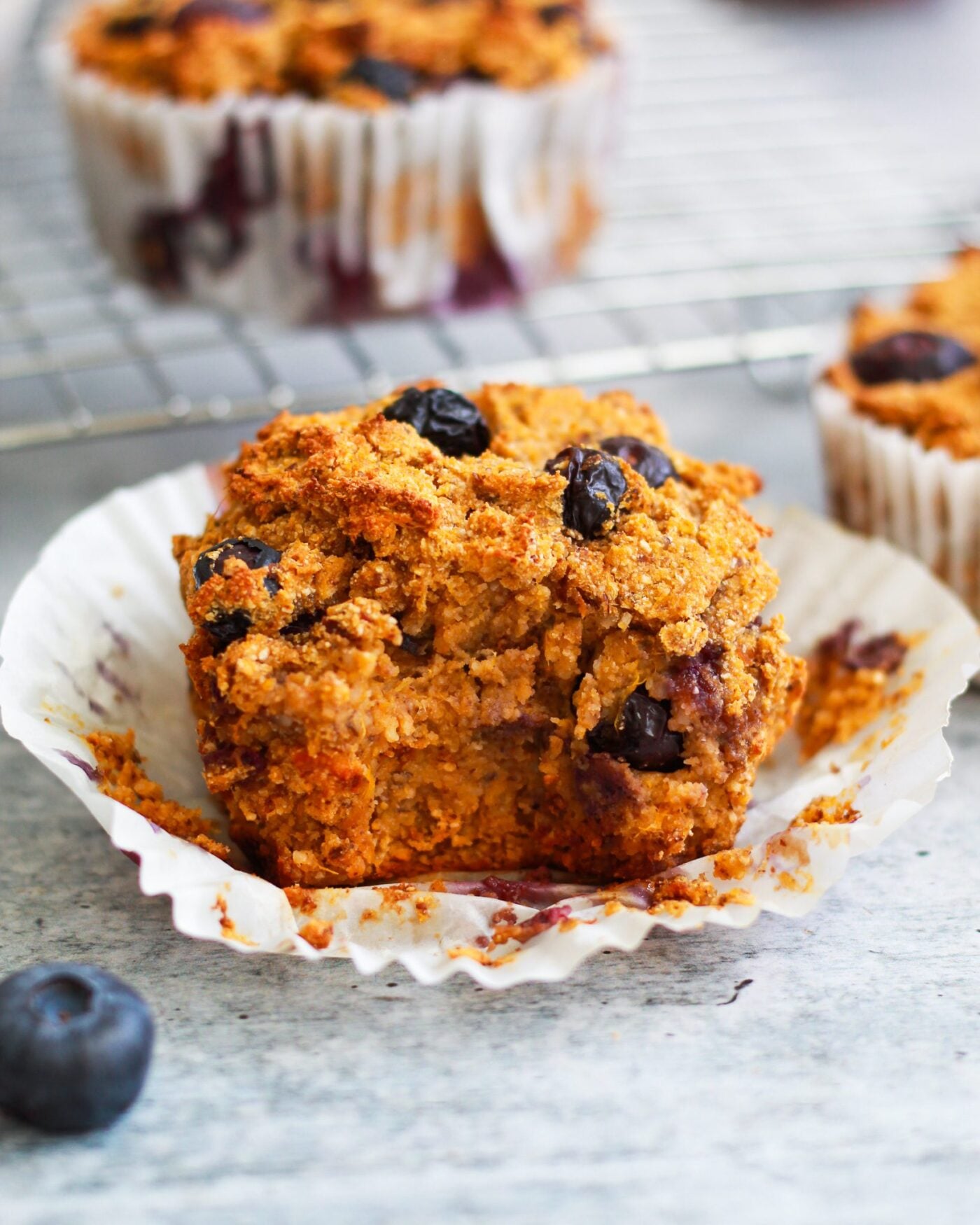 Vegan Paleo Blueberry Muffins {Grain Free, Gluten Free} | The Banana ...