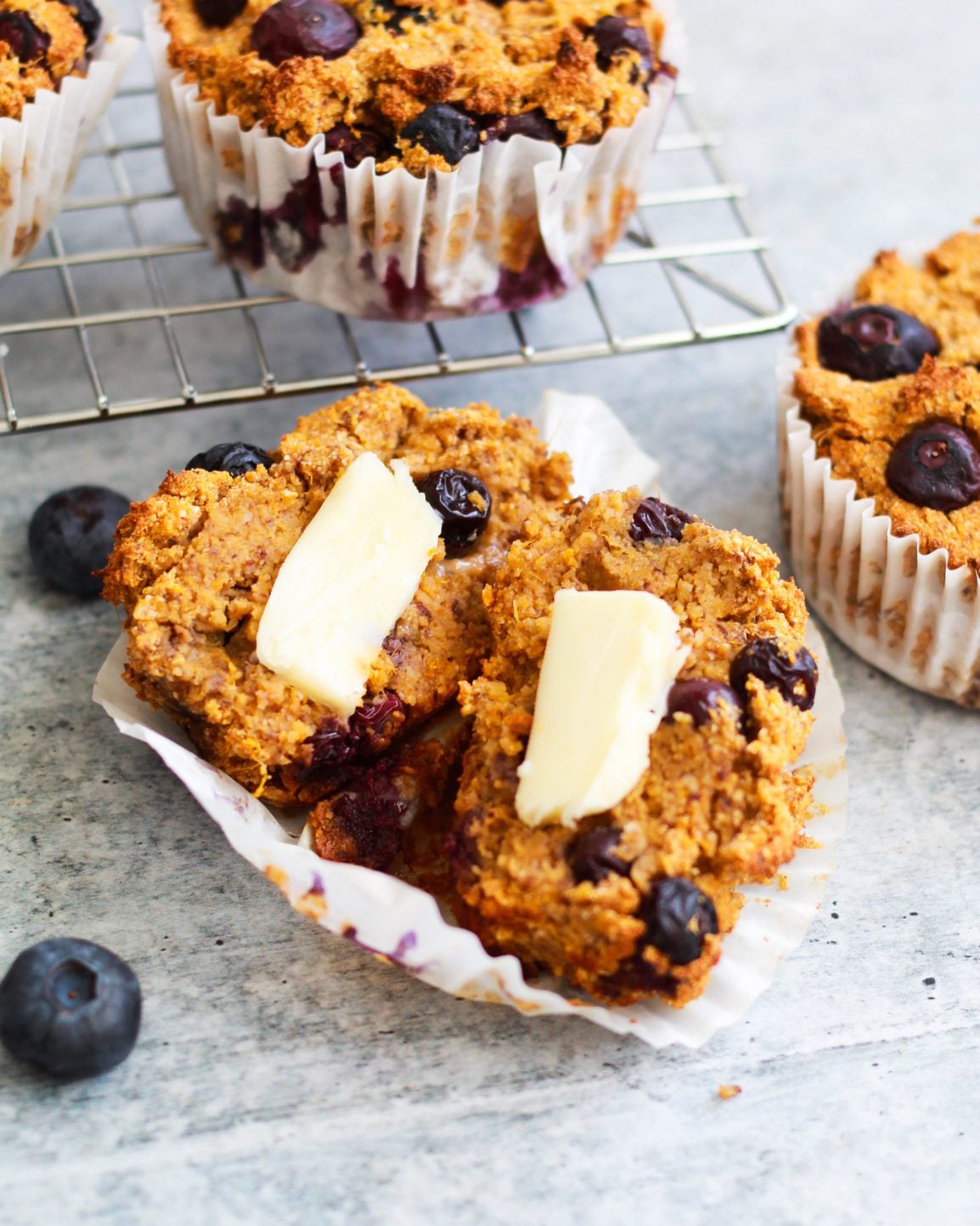 Vegan Paleo Blueberry Muffins {Grain Free, Gluten Free} | The Banana ...
