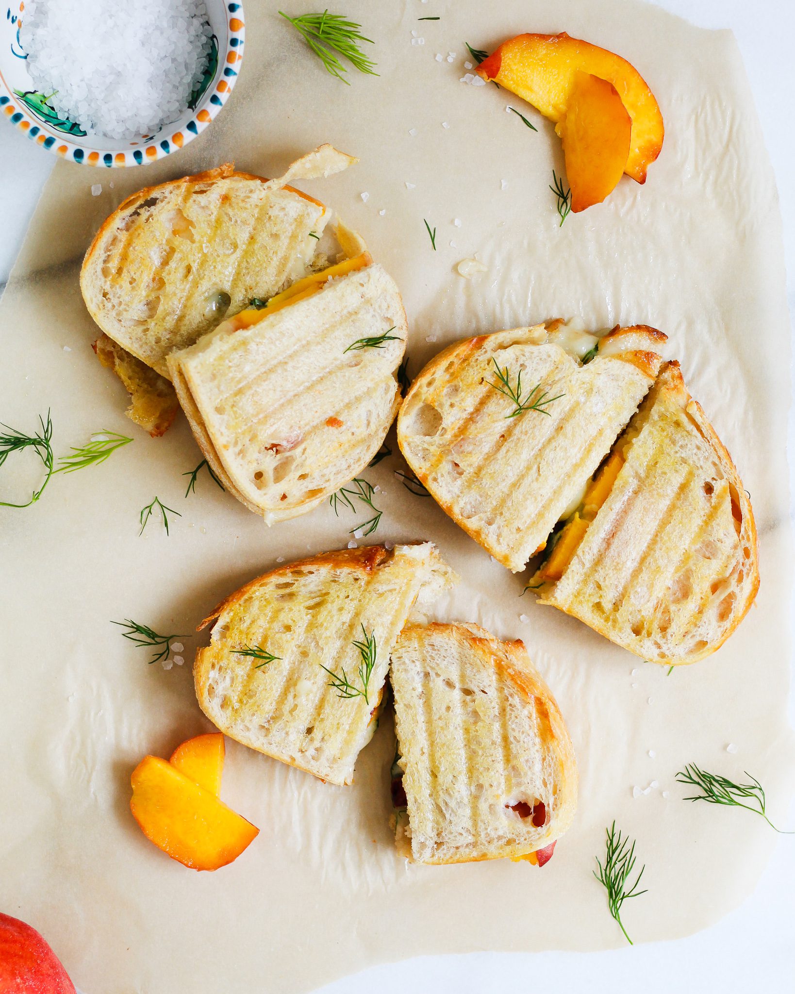 Peach and "Brie" Grilled Cheese Sandwich | The Banana Diaries