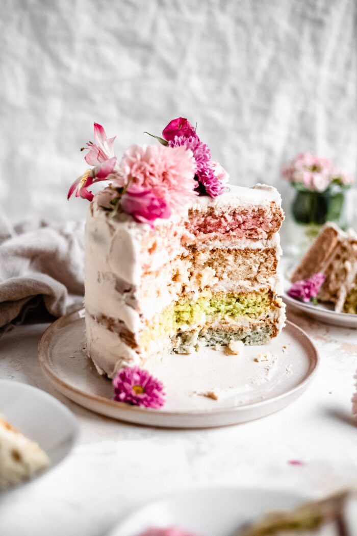 Vegan Pastel Layer Cake | The Banana Diaries