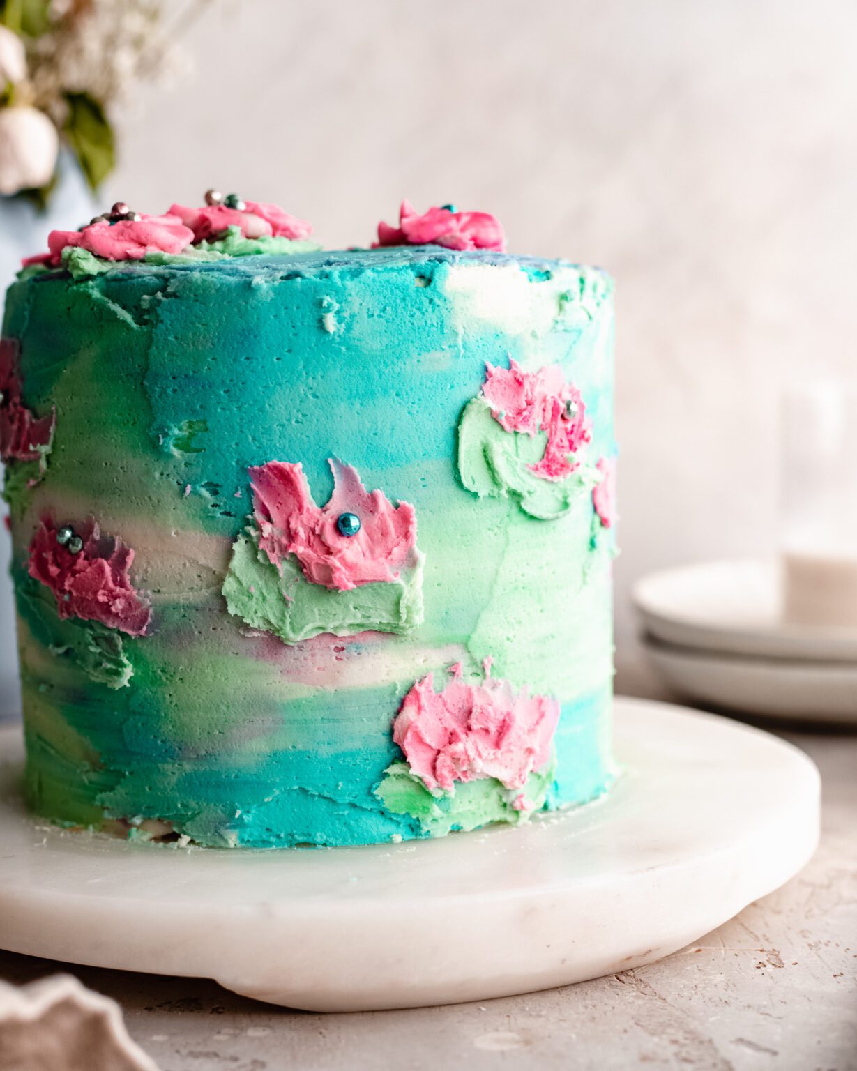 How to make a Watercolor Cake (with natural colors!) | The Banana Diaries