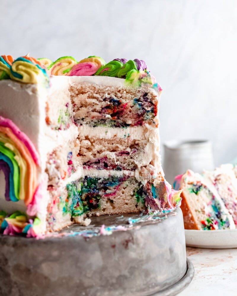 How to make a Rainbow Swirl Cake | The Banana Diaries