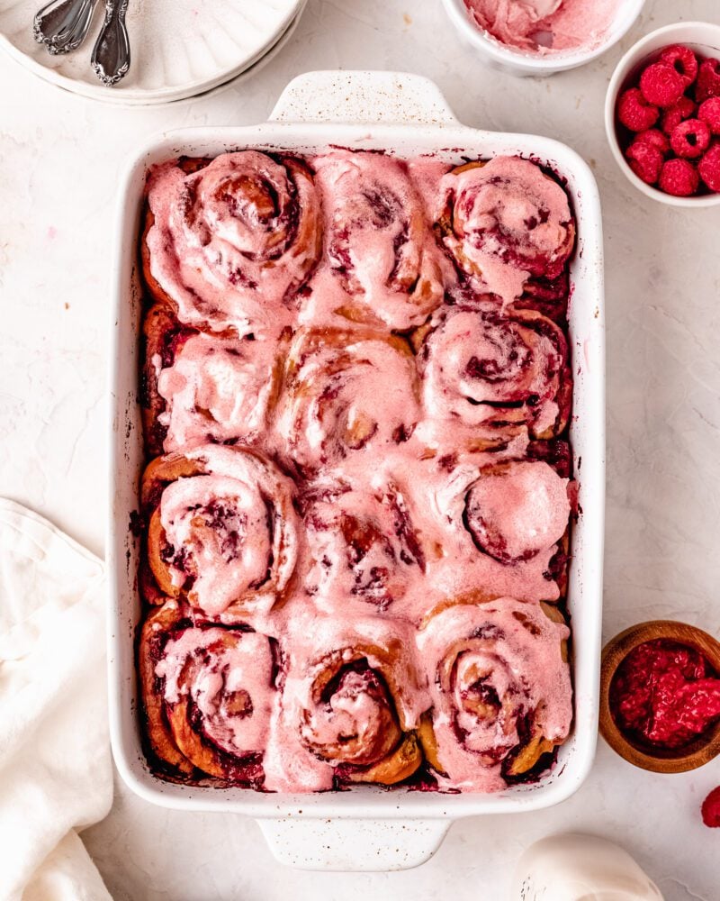 Gooey & Sweet Raspberry Buns (Sweet Rolls made Vegan!) | The Banana Diaries