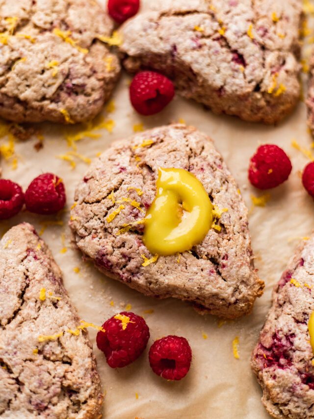 Vegan Lemon Raspberry Scones (Gluten Free) | The Banana Diaries