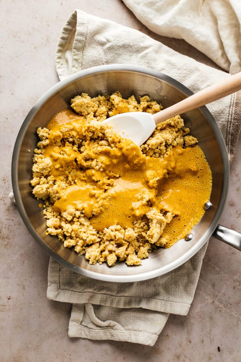 Fluffy Vegan Chickpea Scramble Recipe (Super Easy!) | The Banana Diaries