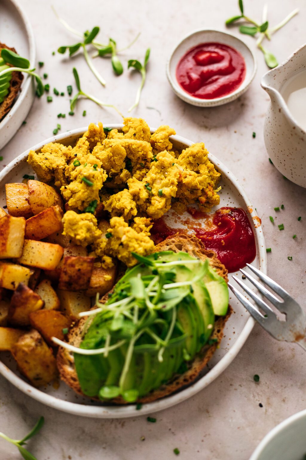 Fluffy Vegan Chickpea Scramble Recipe (Super Easy!) | The Banana Diaries