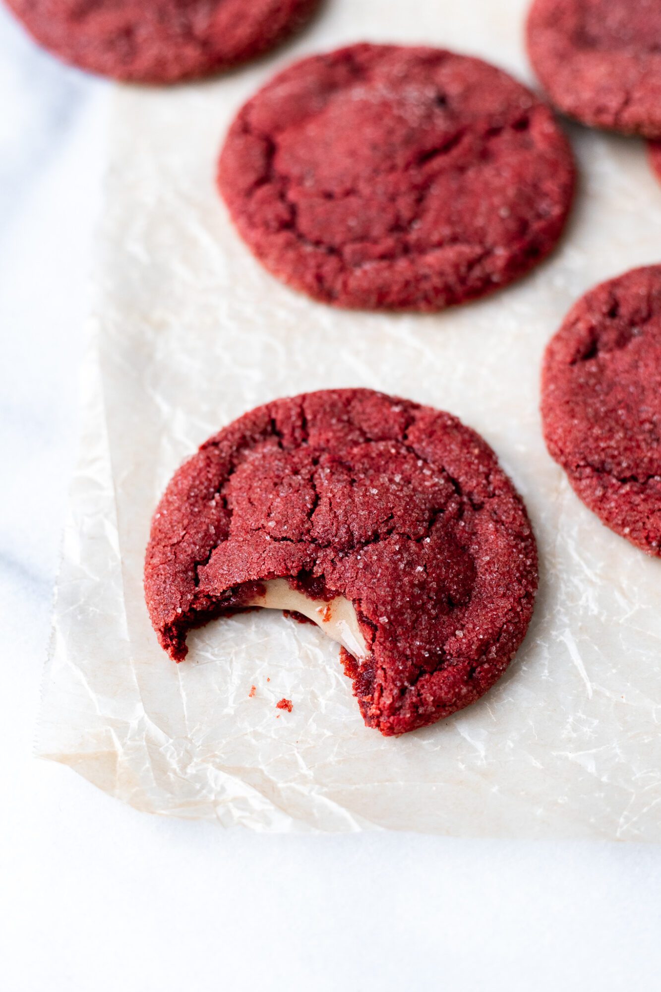 No Egg Cream Cheese Stuffed Red Velvet Cookies (Vegan!) | The Banana ...