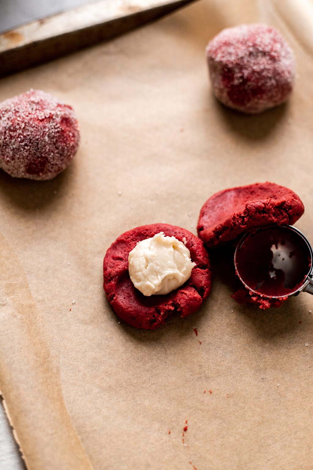 No Egg Cream Cheese Stuffed Red Velvet Cookies (Vegan!) | The Banana ...