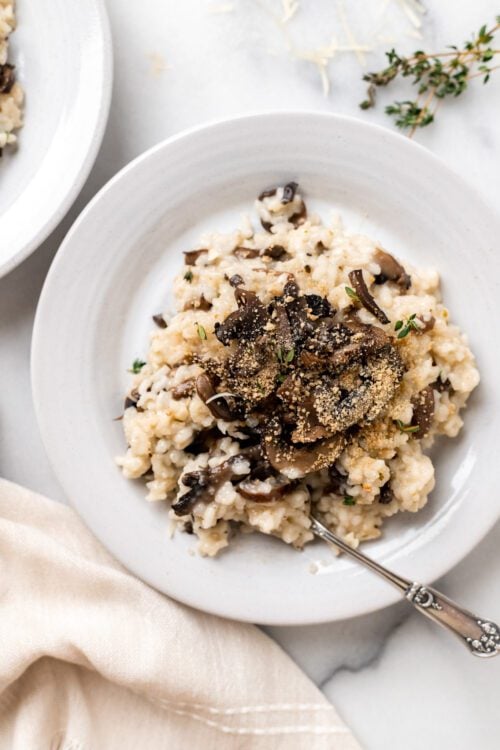 Velvety Homemade Vegan Risotto with Mushrooms | The Banana Diaries