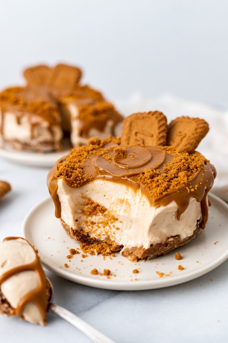 No Bake Mini Biscoff Cheesecakes for Two (Dairy Free!) | The Banana Diaries