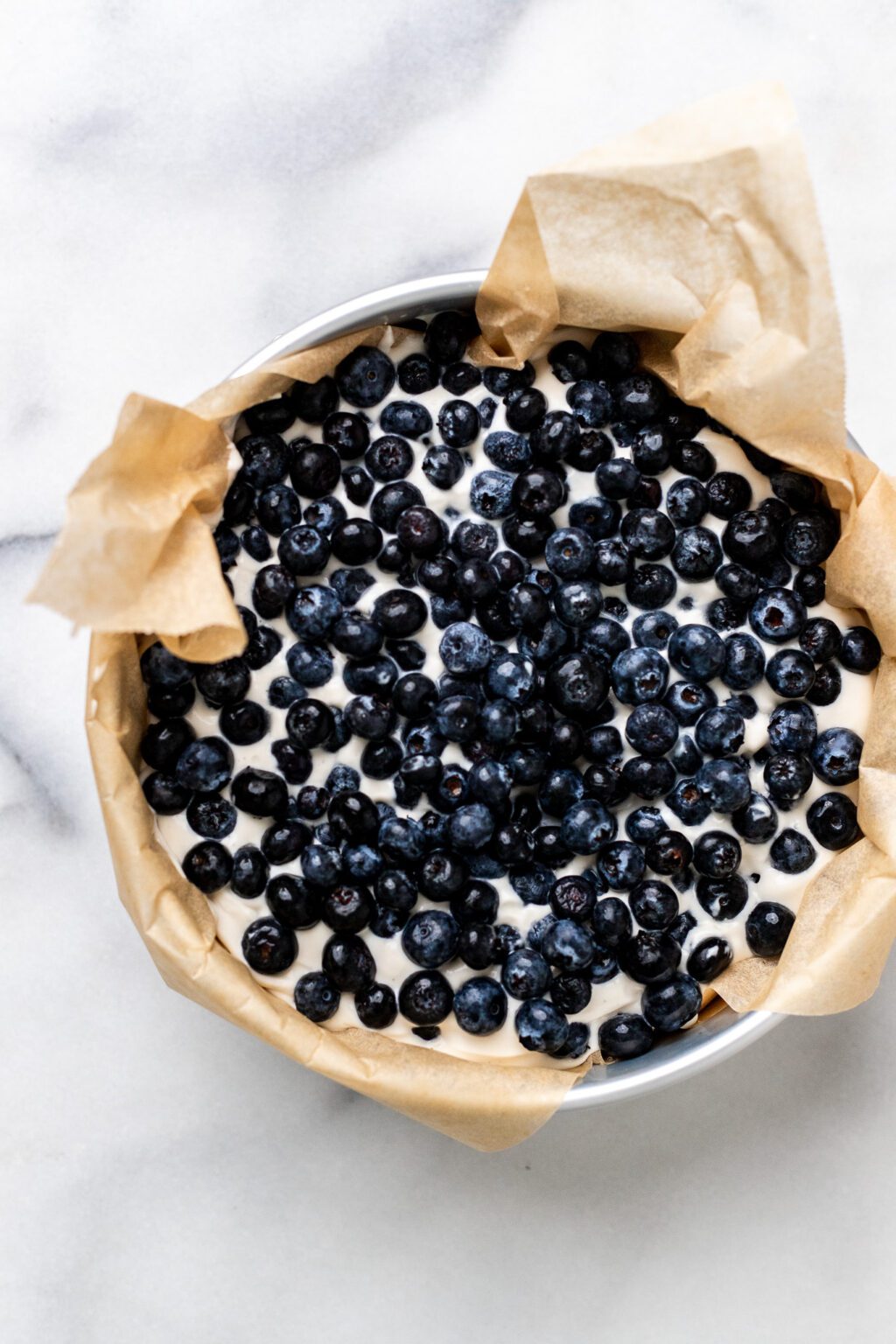 Creamy Vegan Blueberry Burnt Basque Cheesecake Recipe | The Banana Diaries