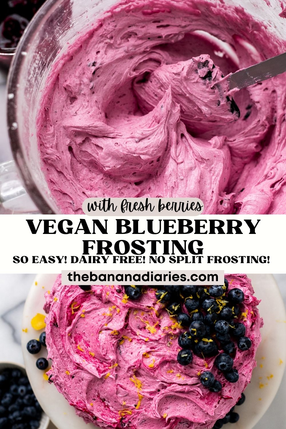 How To Make Blueberry Frosting with Fresh Blueberries (Dairy Free ...