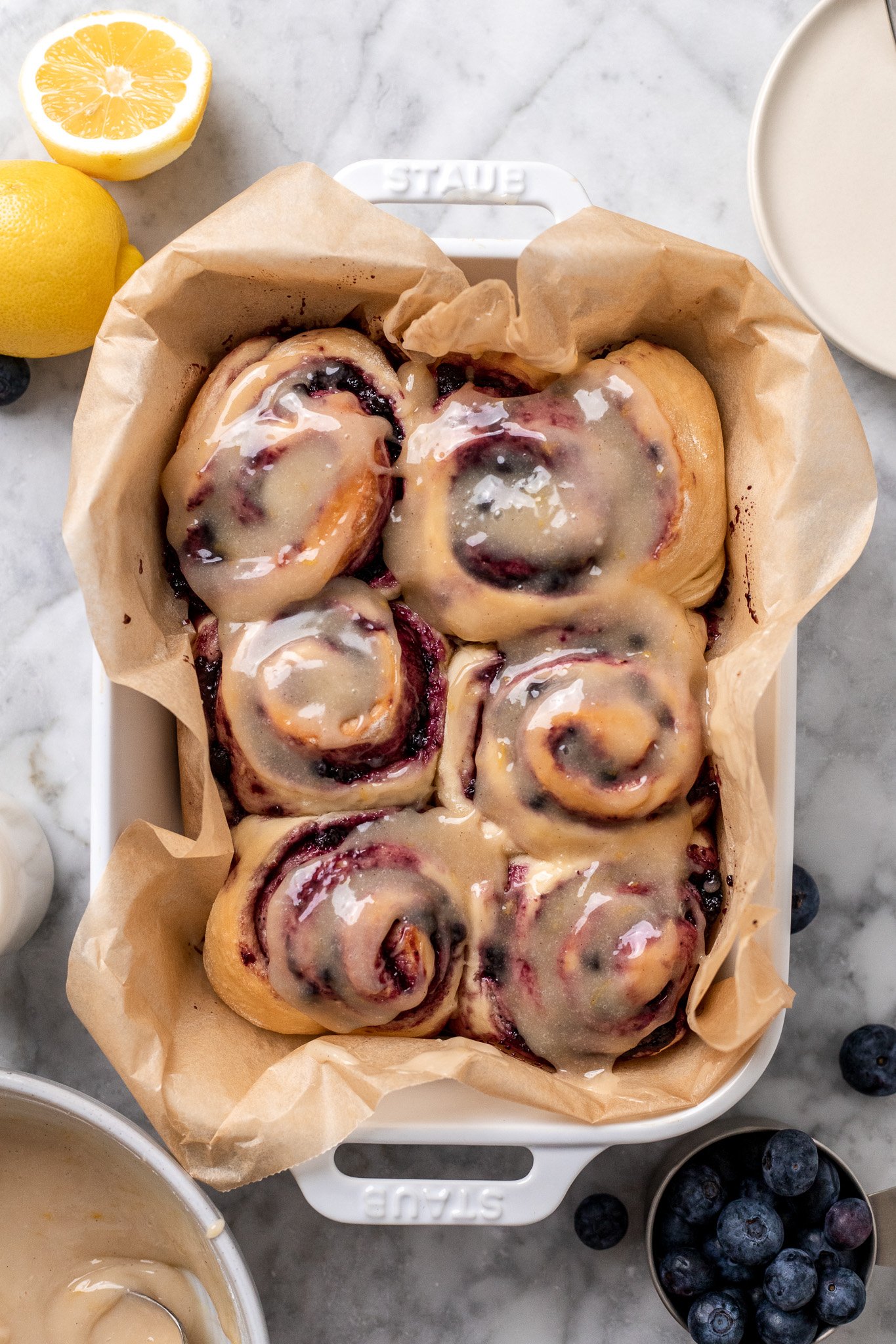 Small Batch Gooey Lemon Blueberry Cinnamon Rolls (Secretly Vegan ...