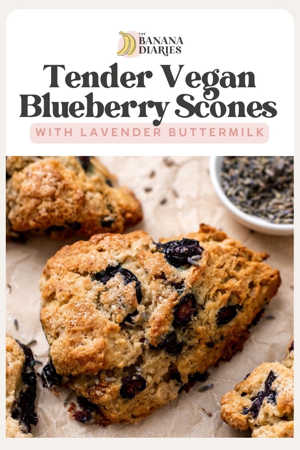 30 Minute Easy Vegan Blueberry Scones with Lavender Buttermilk | The ...