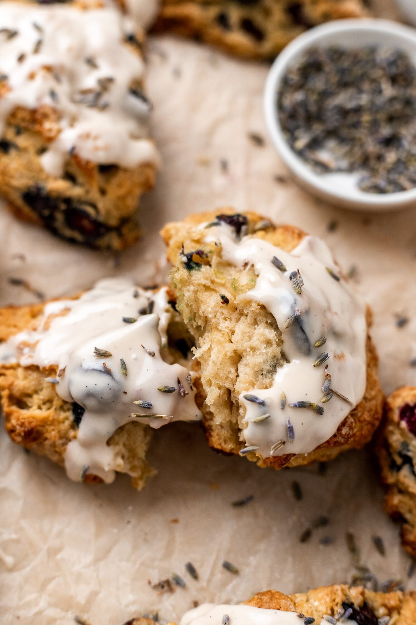 30 Minute Easy Vegan Blueberry Scones with Lavender Buttermilk | The ...