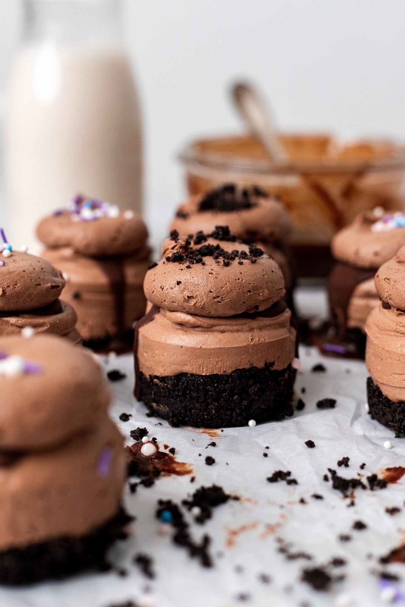Easy No Bake Mini Chocolate Cheesecakes (Dairy Free + Vegan) | The ...