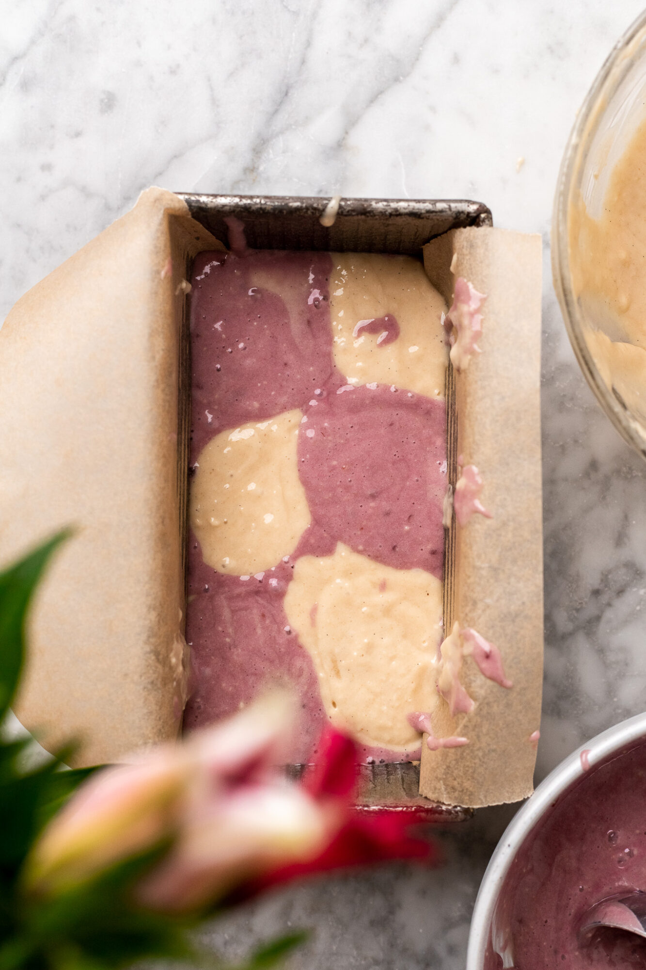 Moist & Fluffy Vegan Raspberry Swirled Pound Cake | The Banana Diaries