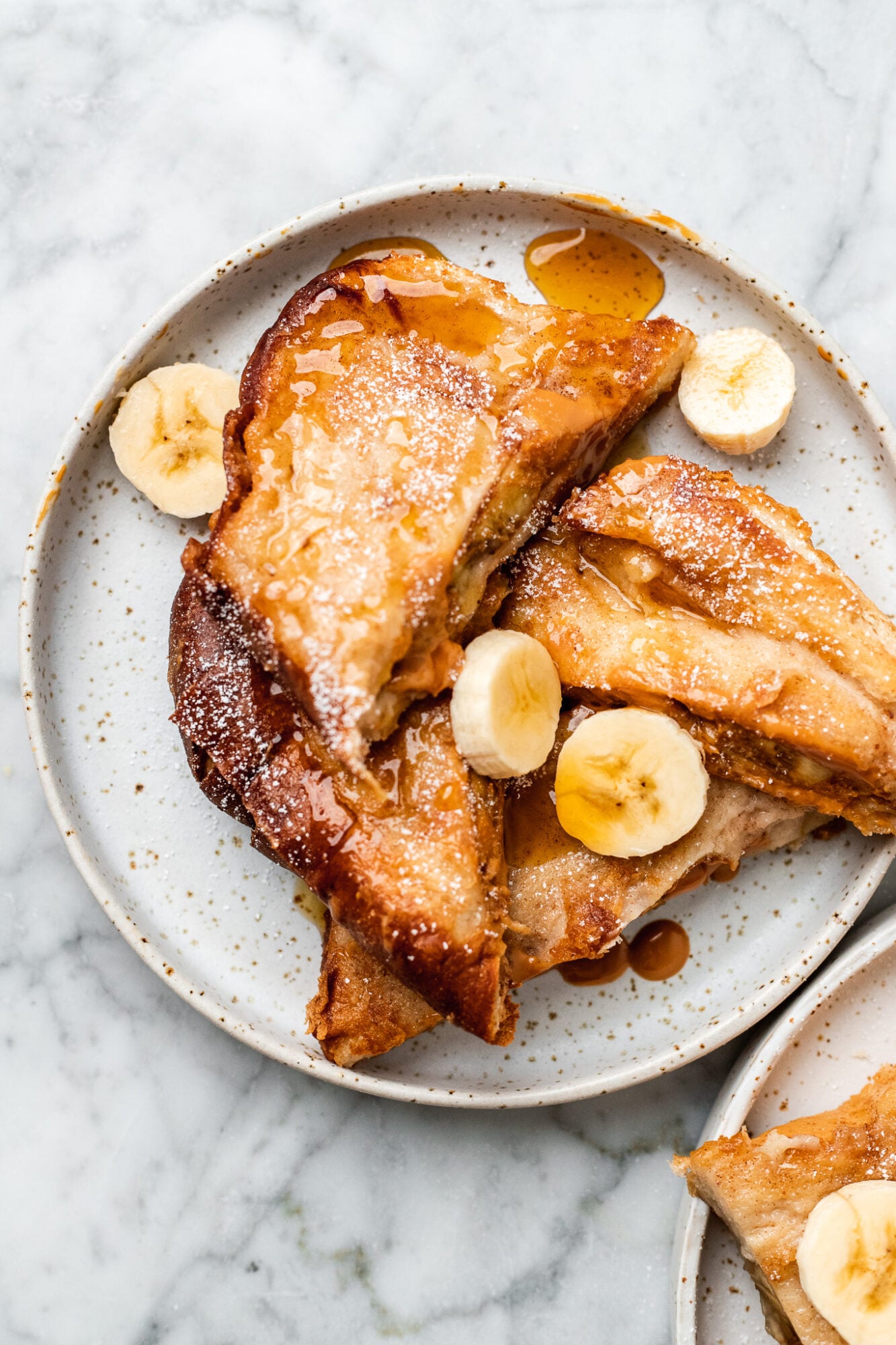 Easy Vegan Peanut Butter Banana Stuffed French Toast | The Banana Diaries