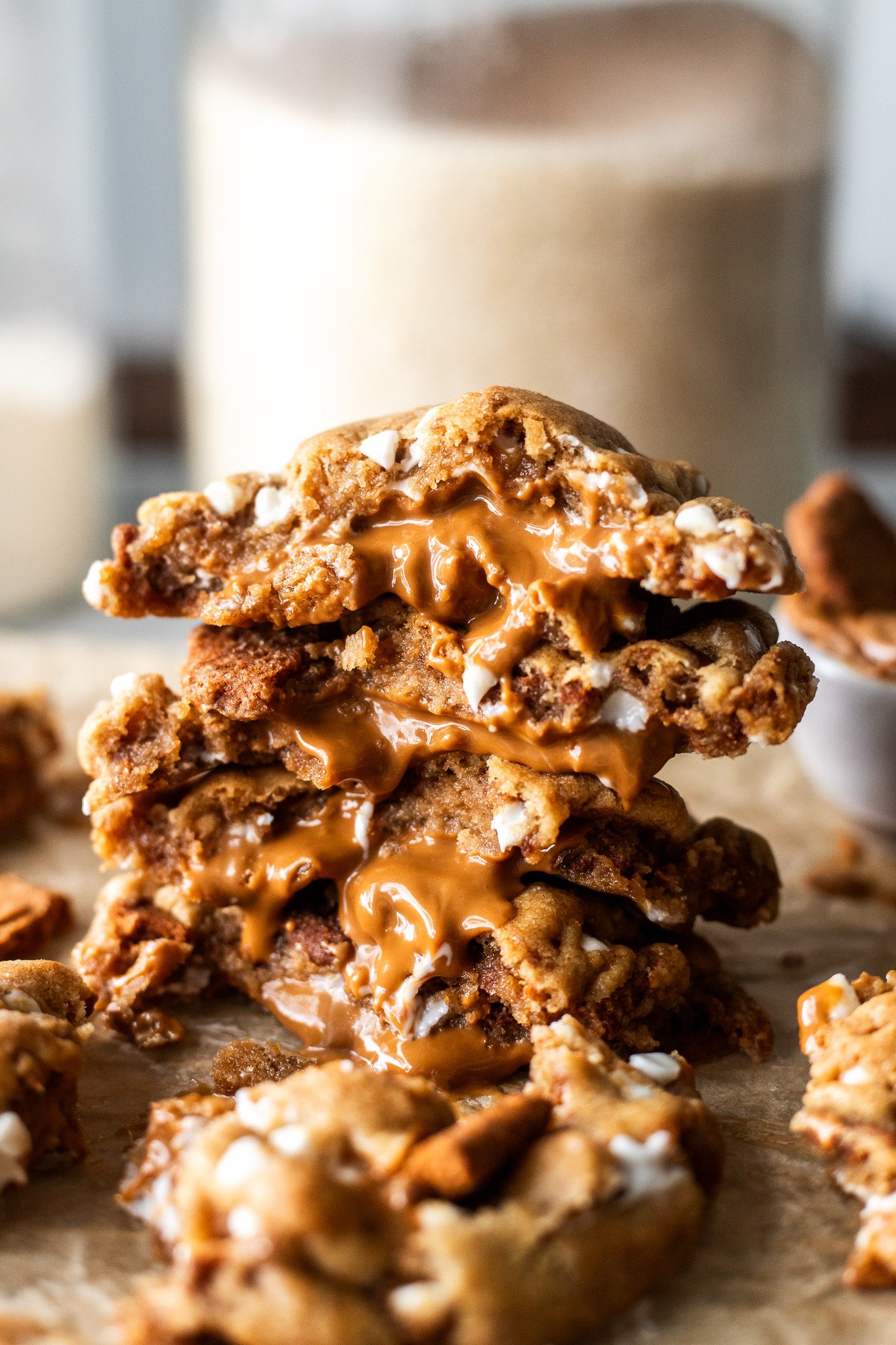 'Brown Butter' Biscoff Stuffed Cookie Butter Cookies - Vegan! | The Banana Diaries