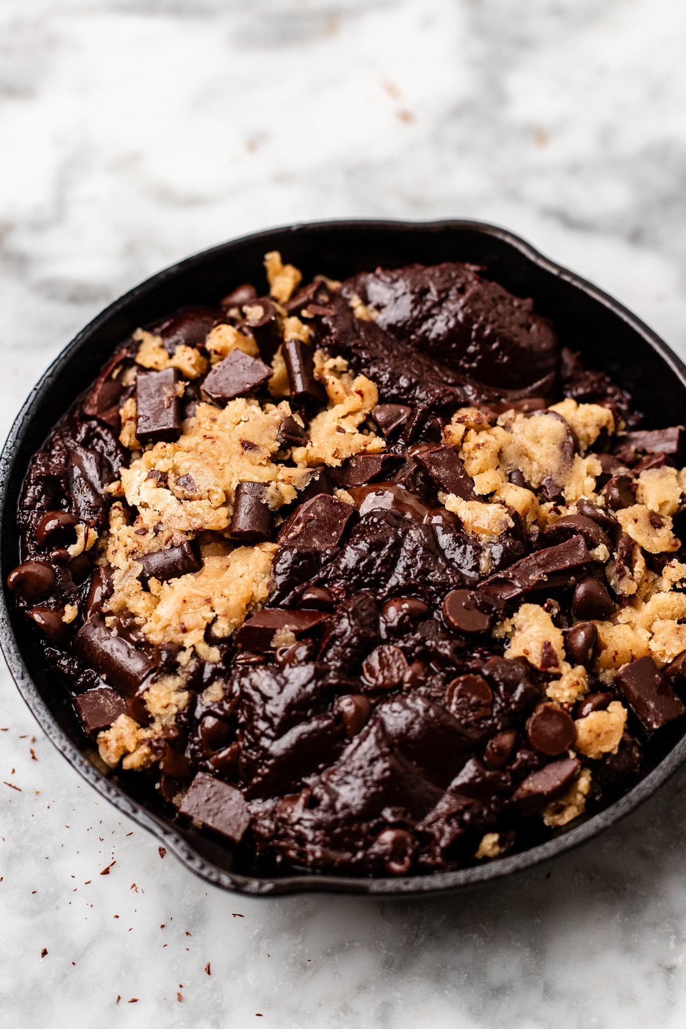 'Nutella' Stuffed Mini Brookie Cookie Skillet - NO eggs, Dairy Free ...