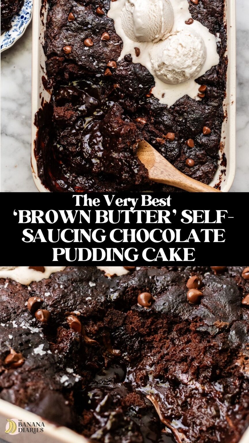 'Brown Butter' Self-Saucing Chocolate Pudding Cake - No eggs, Dairy ...