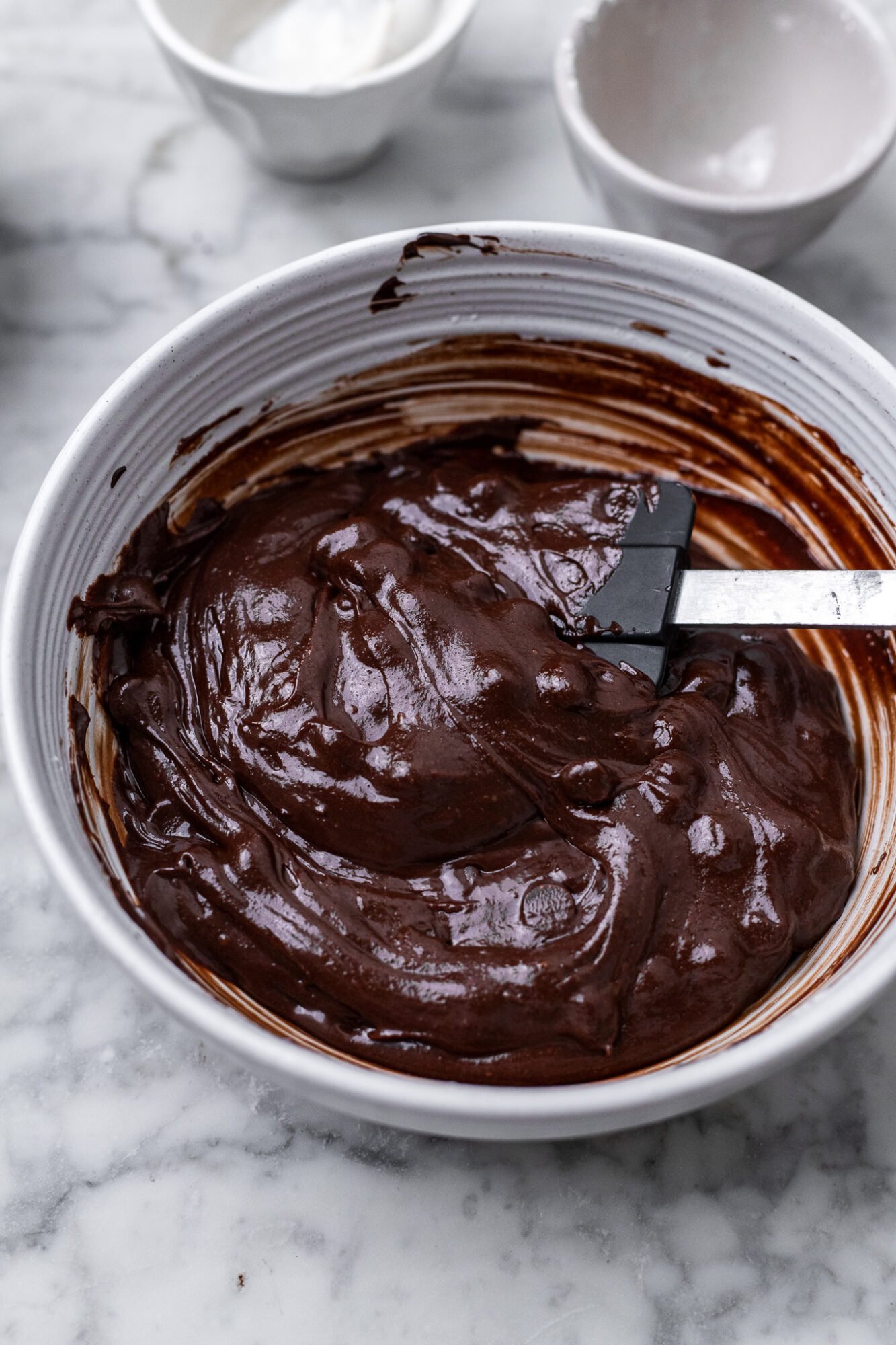 Molten Small Batch Vegan Brownie Basque Cheesecake | The Banana Diaries