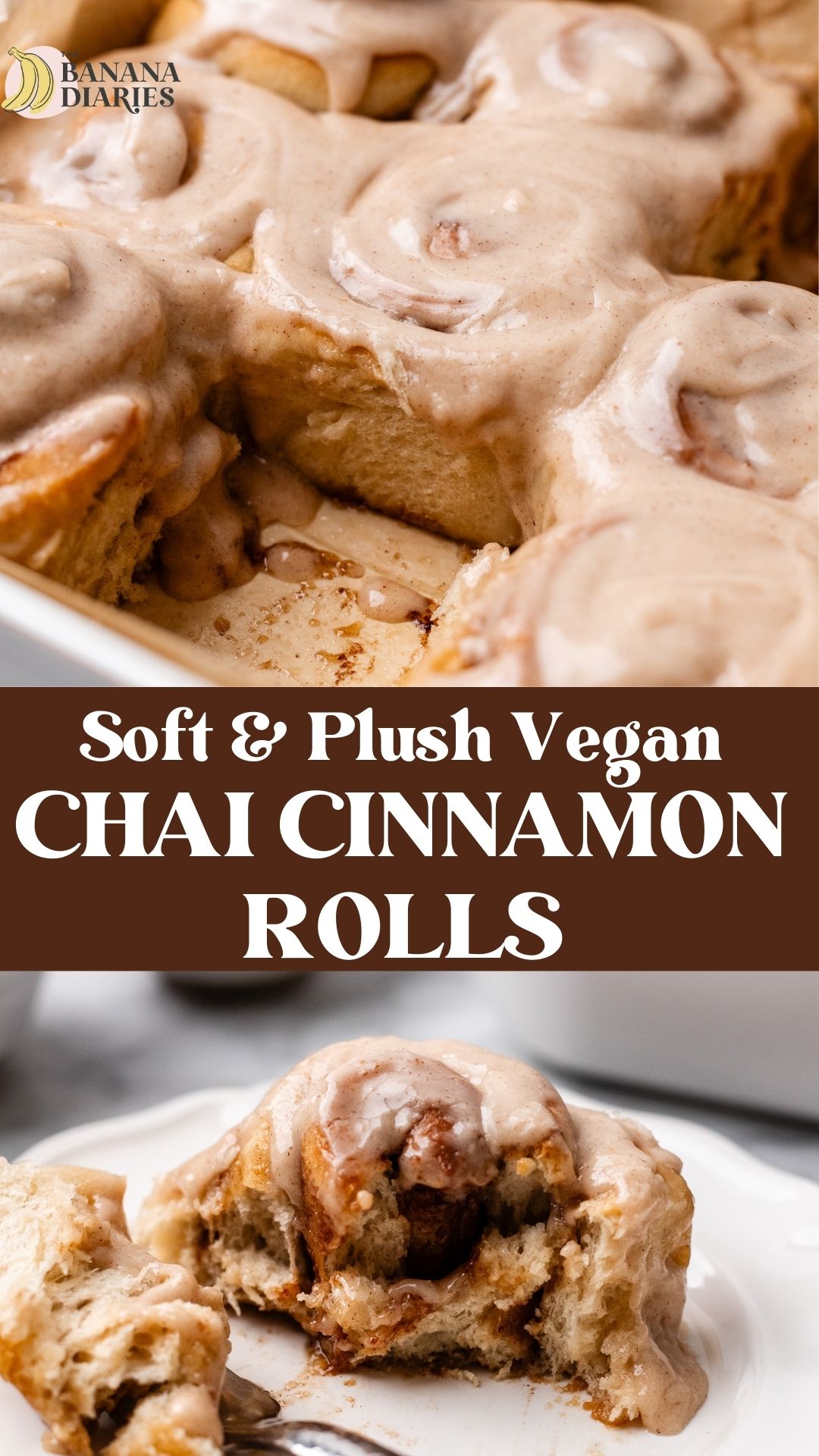 Gooey Vegan Chai Cinnamon Rolls | The Banana Diaries