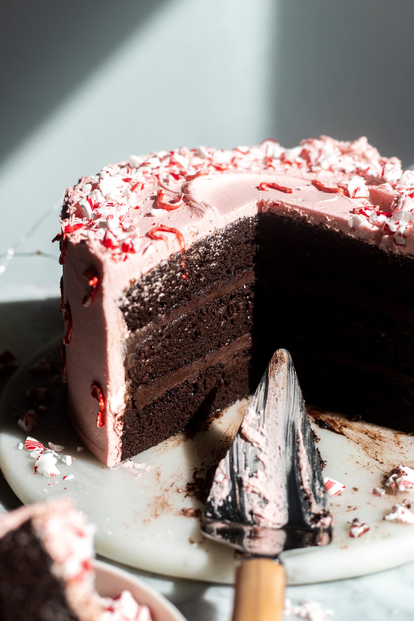 Chocolate Peppermint Cake Eggless Chocolate Peppermint Layer Cake