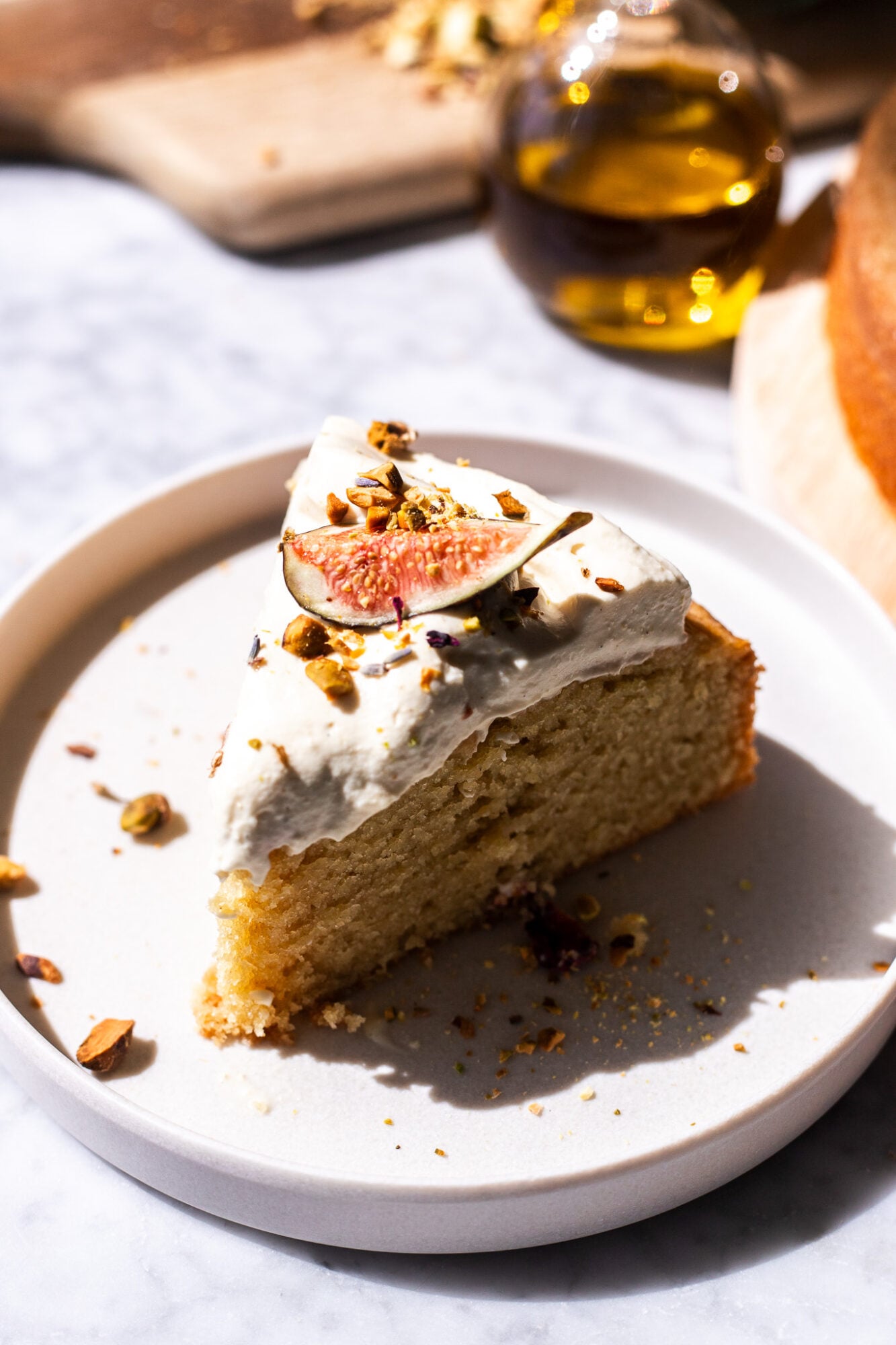 One Bowl MOIST Vegan Olive Oil Cake with 'Mascarpone' Cream | The ...