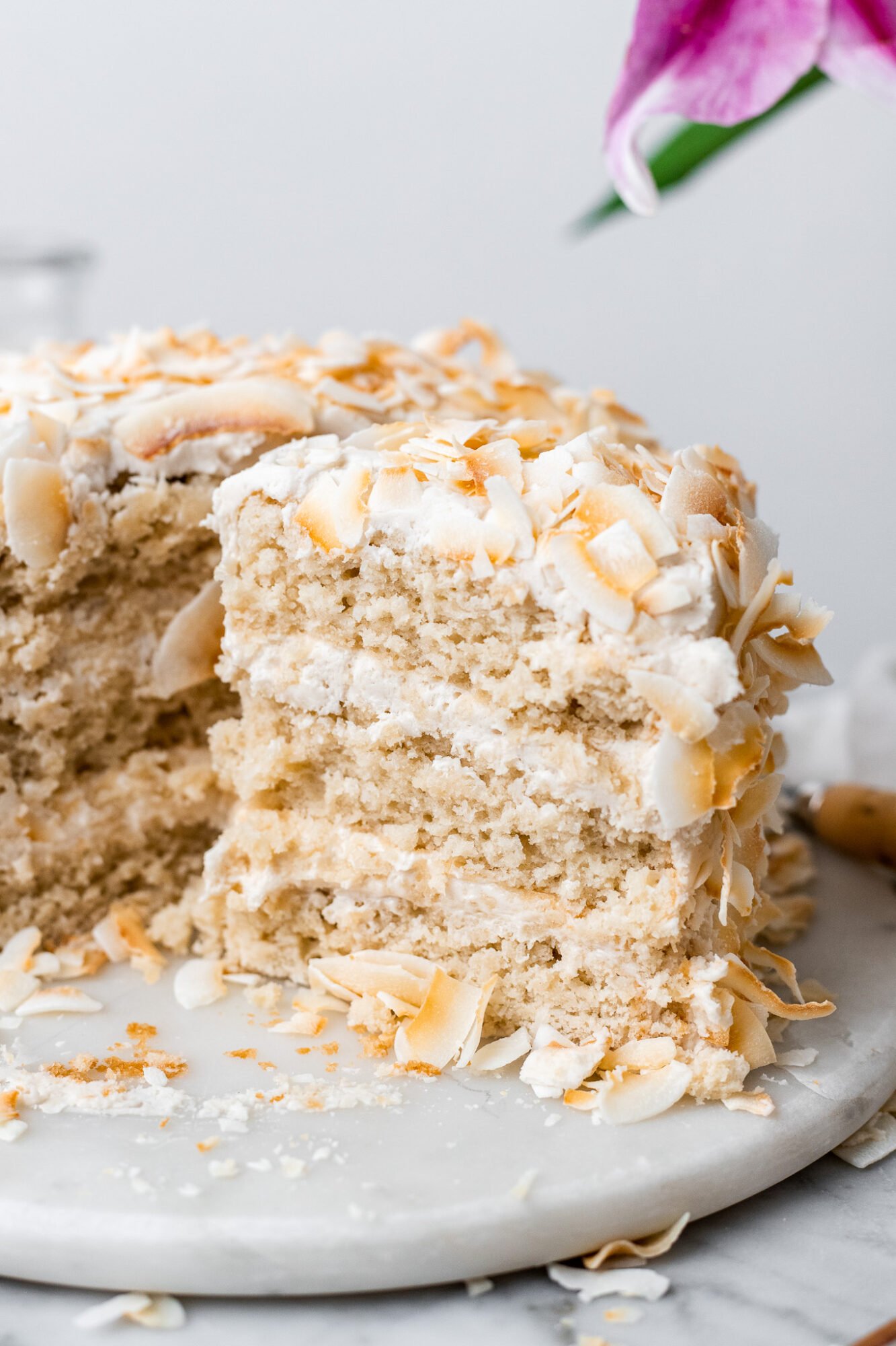 One Bowl MOIST Vegan Coconut Cake Recipe - Gluten Free Option! | The ...