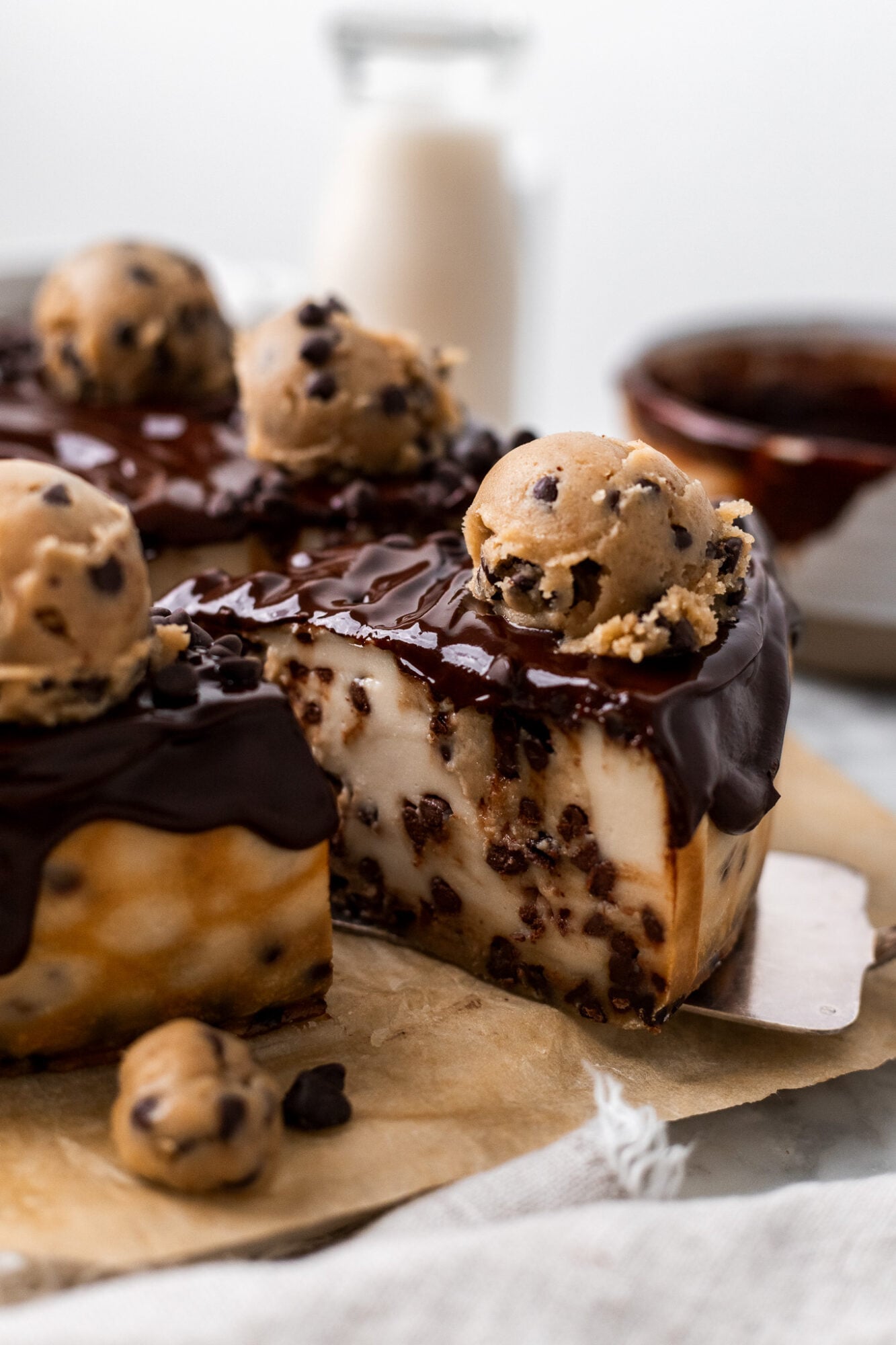 Ultra Creamy Vegan Cookie Dough Cheesecake Recipe | The Banana Diaries