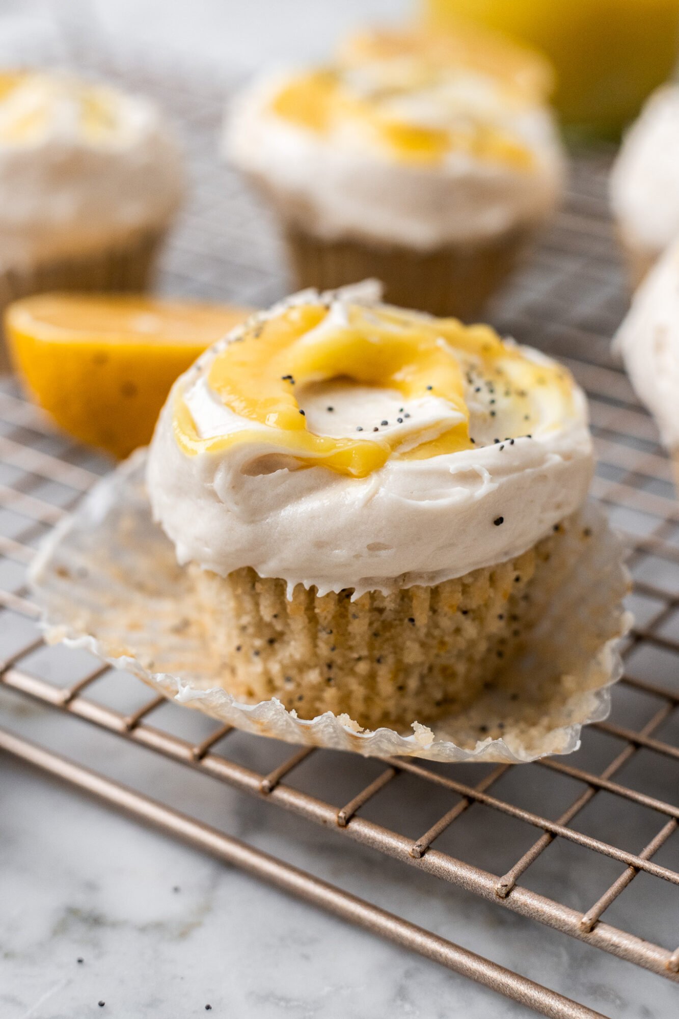 Small Batch Vegan Lemon Poppy Seed Cupcakes with Lemon Curd | The ...